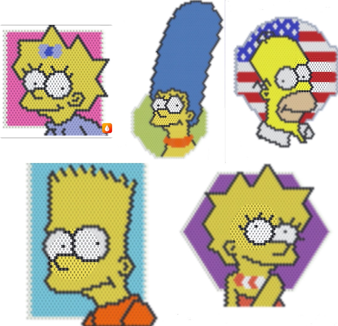 Lot 7 SIMPSON Diagrams Miyuki Beads - Etsy