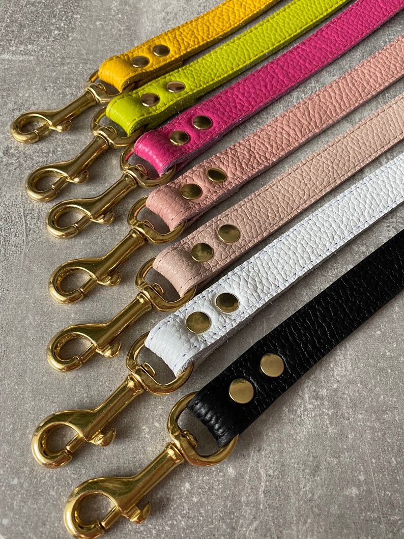 Genuine Leather Leashes. Different Colors and Styles Available - Etsy