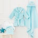 BABY BATHROBE SET 4 Pieces / %100 Organic Cotton / Newborn Gift Set ...