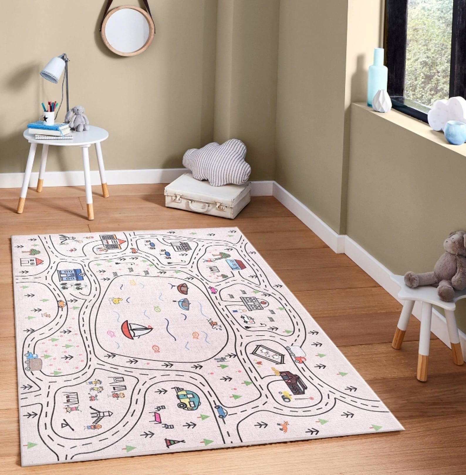 NURSERY RUG / PLAY Rug / Kids Rug / Childrens Rug / Road Rug - Etsy