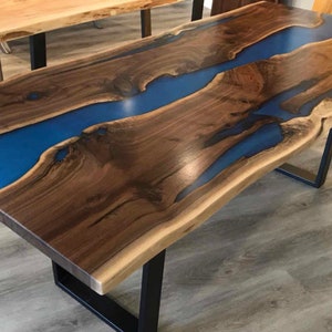 Custom Made Live Edge River Table - Etsy