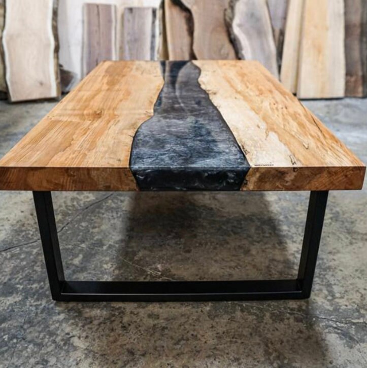 Custom Made Live Edge River Table - Etsy