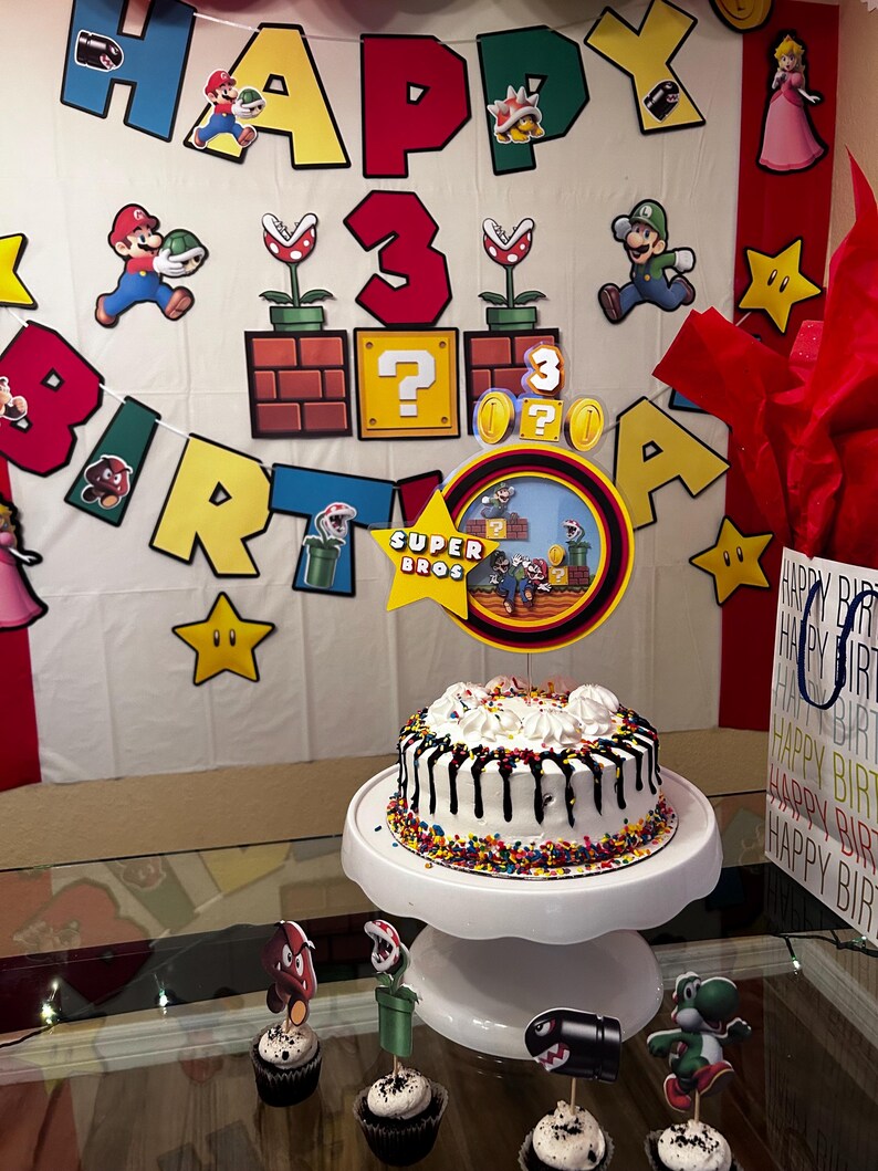 Mario Bros Cake Topper - Etsy