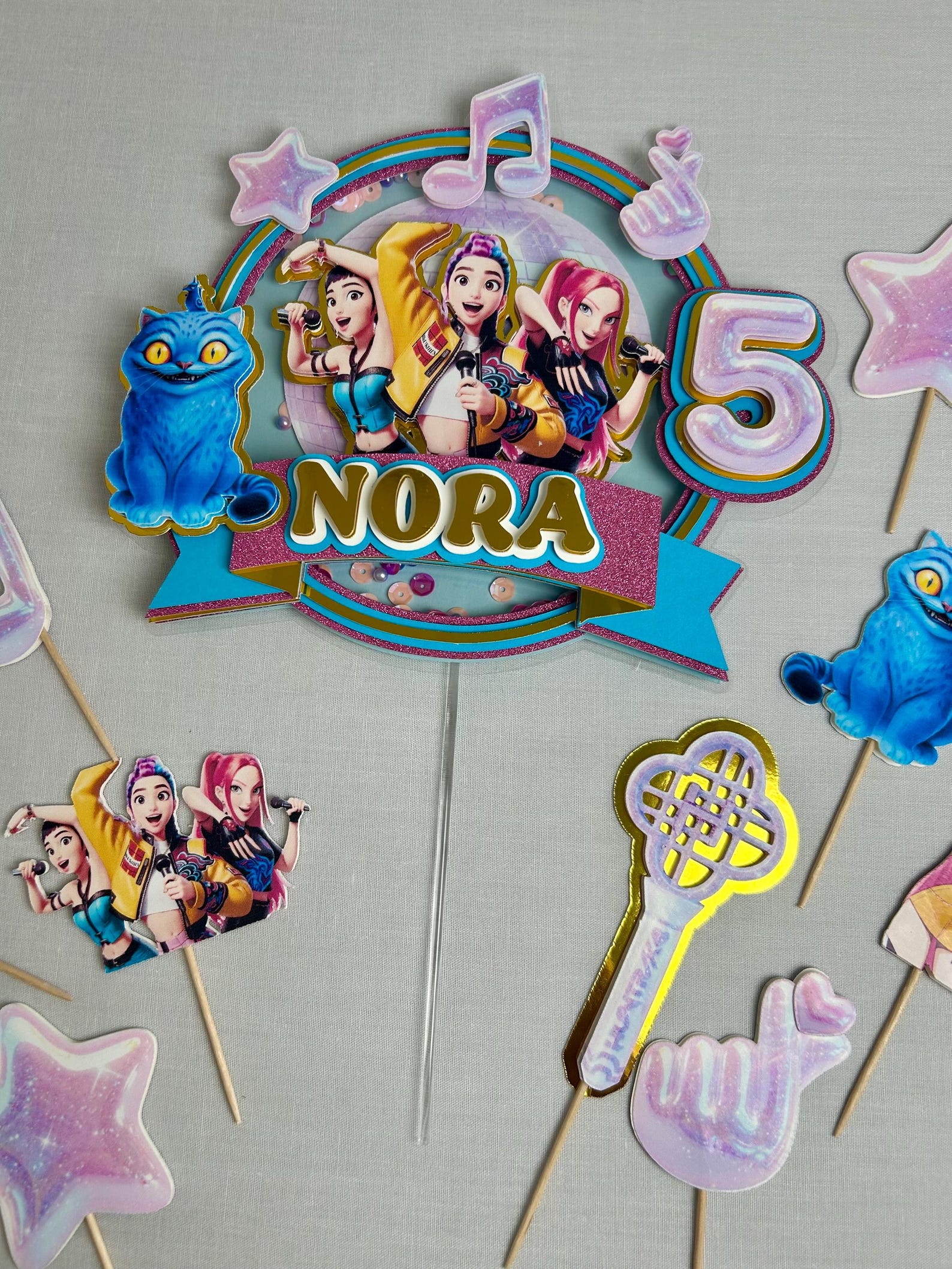 Adorno Para Tarta De K-pop Demon Hunters - Etsy