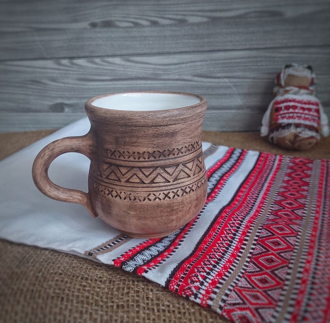 Ukraine Pottery, Ukraine Mug, Rustic Cup Coffee Mugs Clay Espresso Mug ...