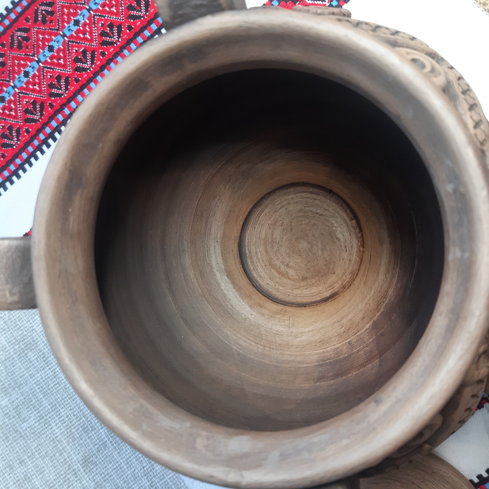 Slavic Folk Art Rustic Pottery Pots With Lid and Handles 3L/ | Etsy