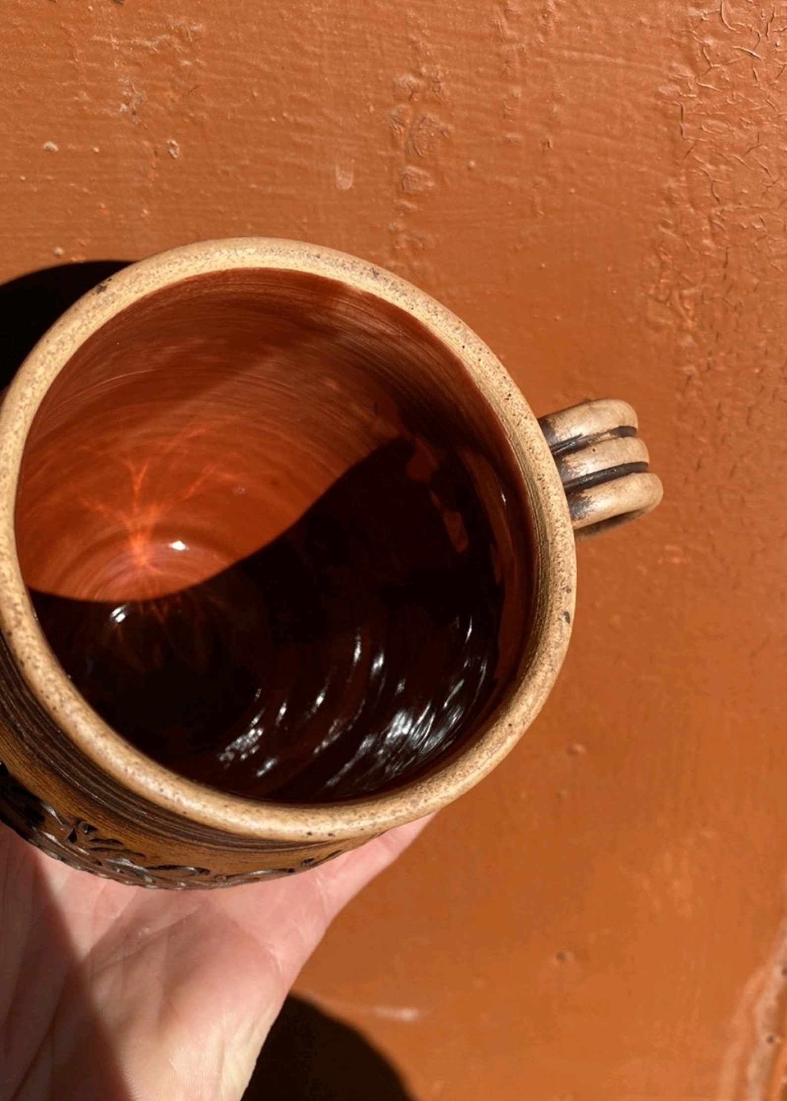 Rustic Pottery Coffee Mugs Large & Small Glazed Clay Modern - Etsy