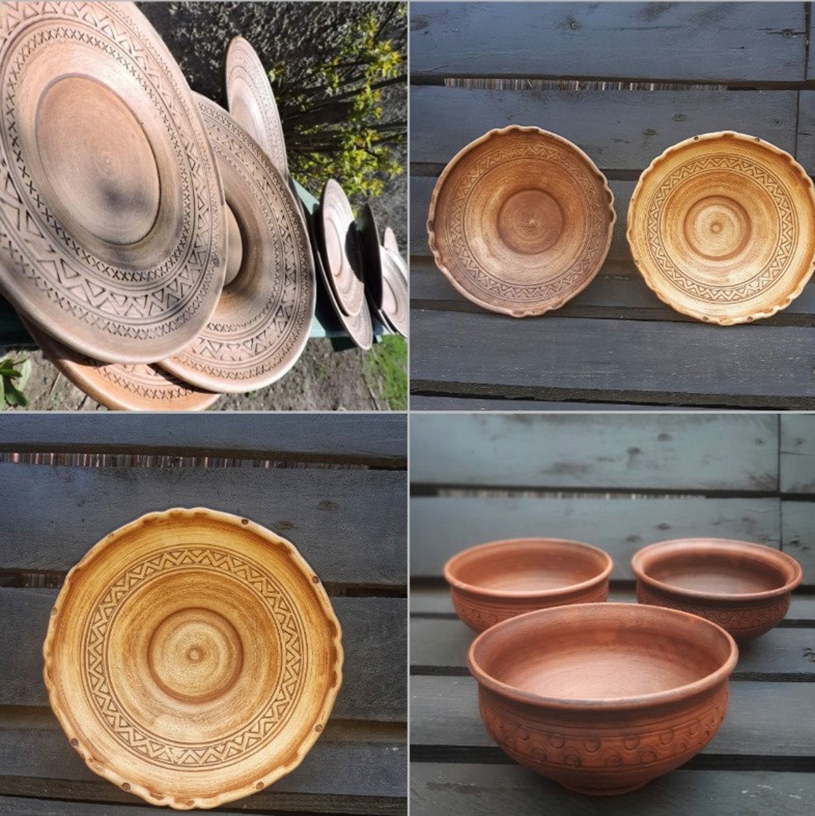 Rustic Plates Pottery Platters Pottery Plates Ceramic - Etsy