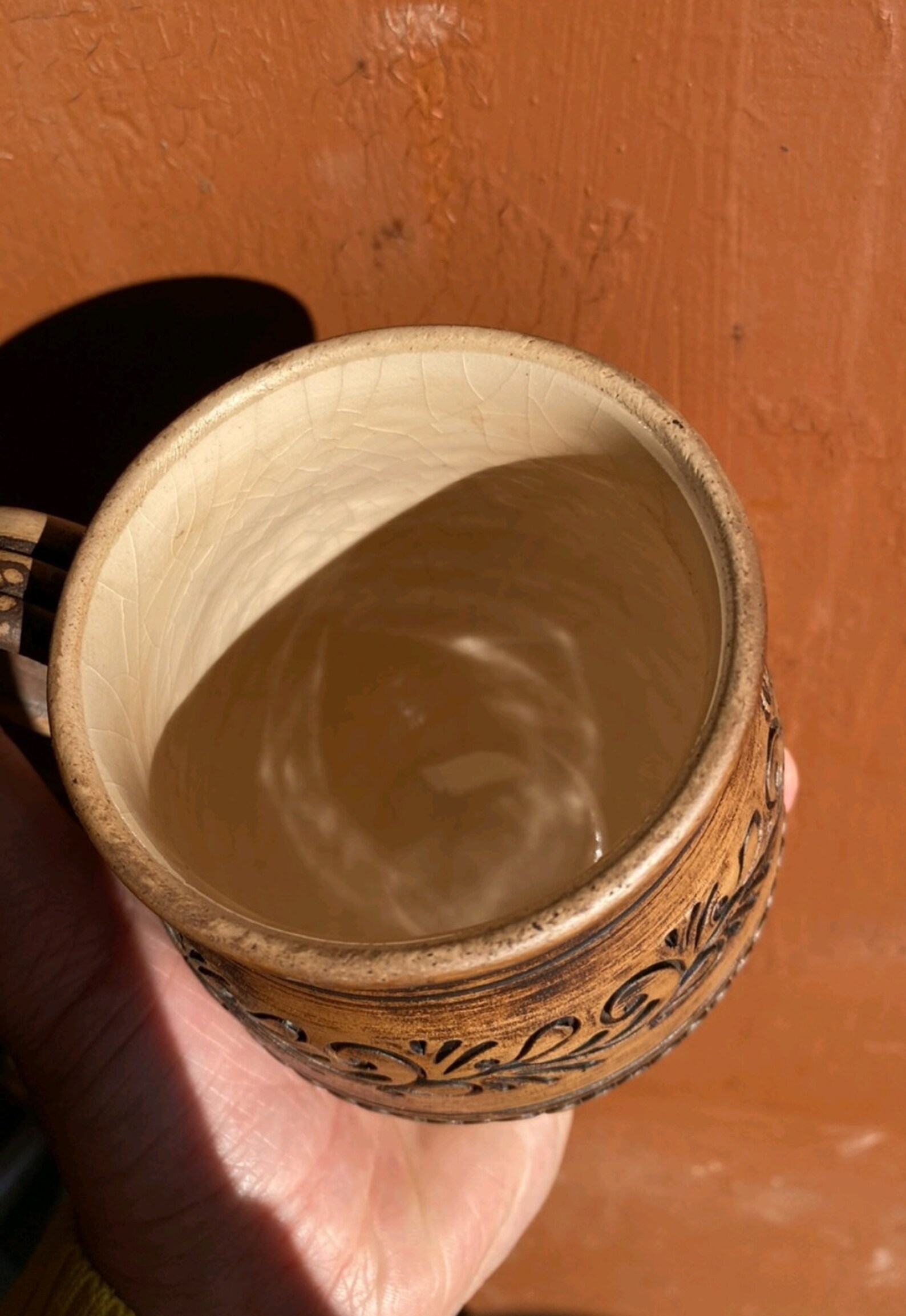 Rustic Pottery Coffee Mugs Large & Small Glazed Clay Modern - Etsy