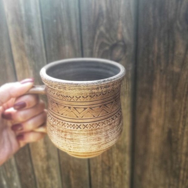 Rustic Handmade Mug - Etsy