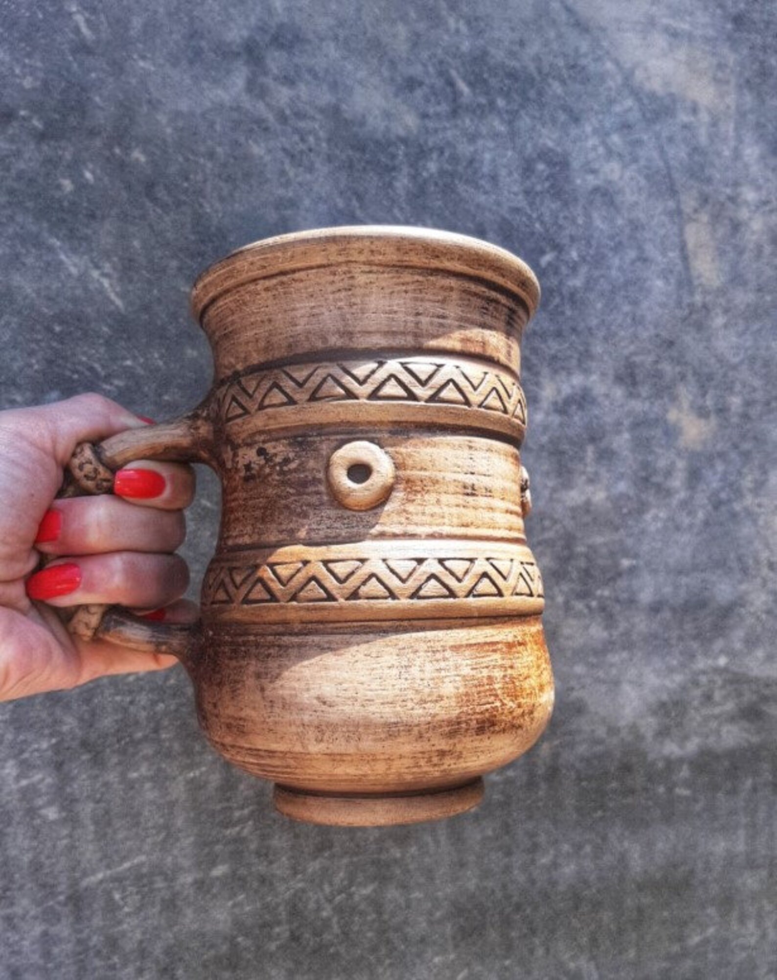 Viking Big Mug Rustic Pottery Mug Handmade Stoneware Mug | Etsy