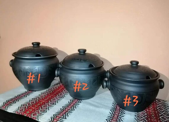 Ukraine Clay Cooking Pot With Lid Rustic Pottery Clay Pot - Etsy