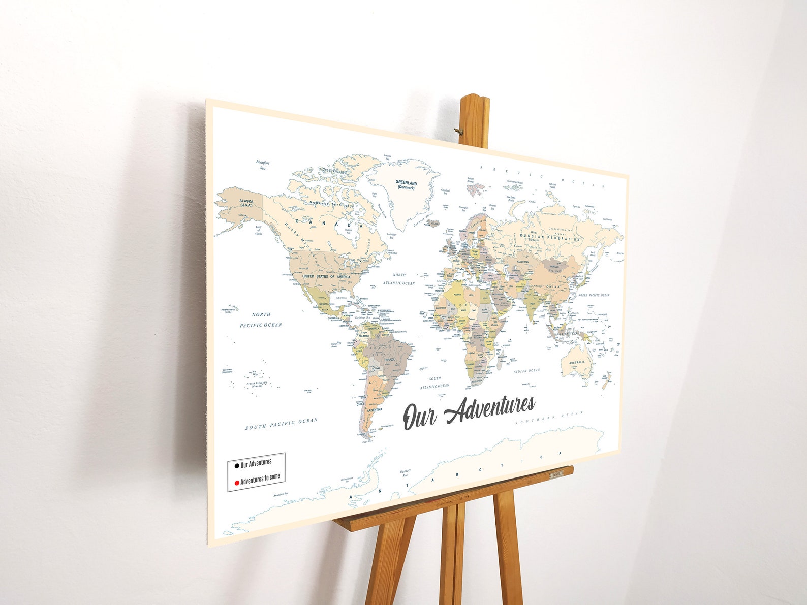 World Map Push Pin Push Pin Map World Map Pin board Cork | Etsy