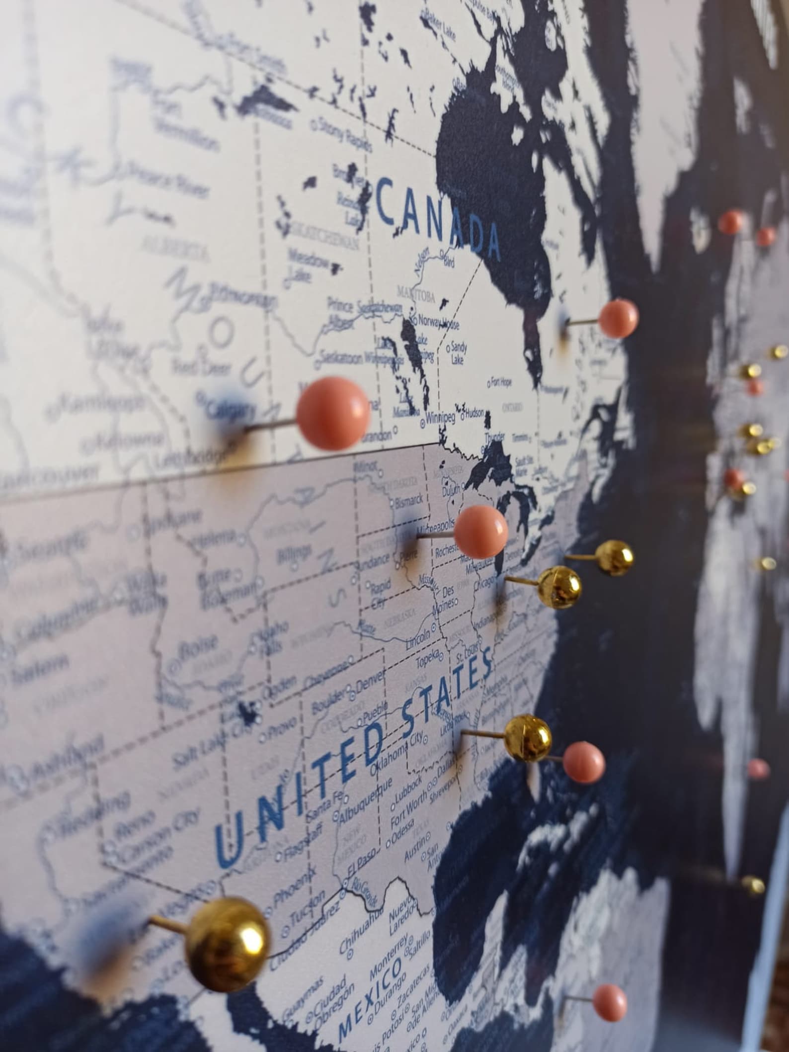 World Map Push Pin Push Pin Map World Map Pin Board Cork | Etsy