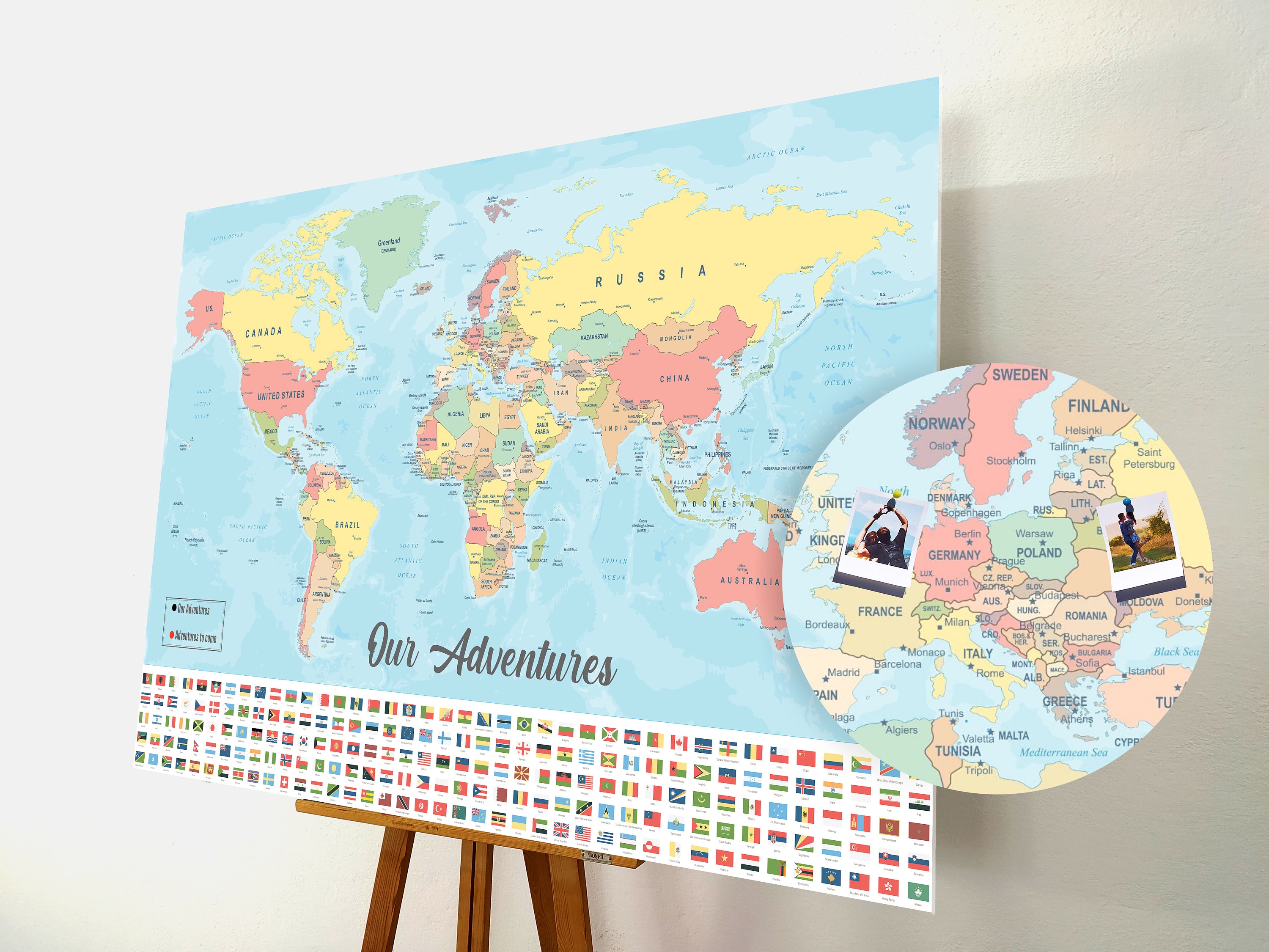 World Map Push Pin Push Pin Map World Map Pin Board Cork | Etsy