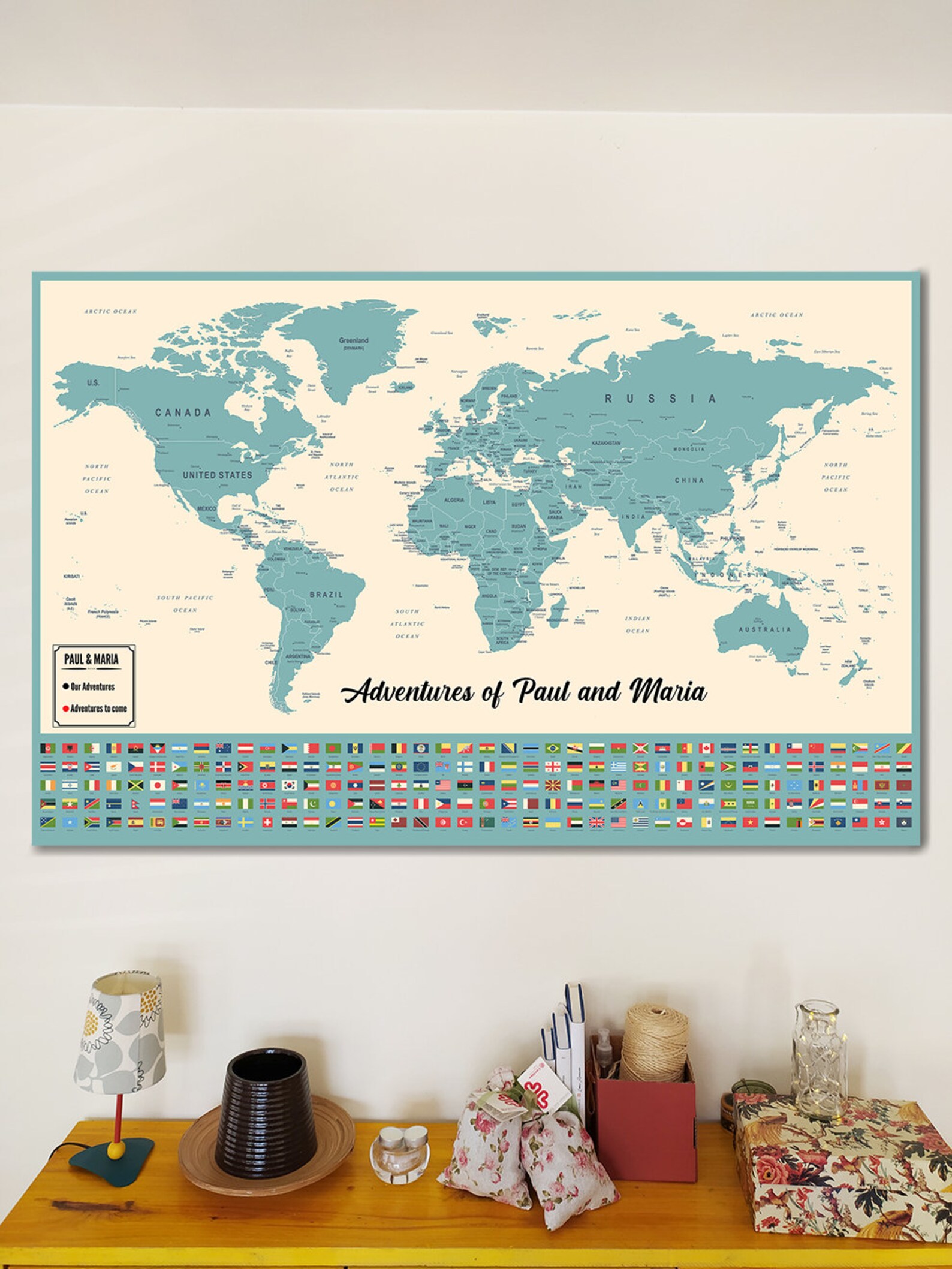 World Map Push Pin Push Pin Map World Map Pin Board Cork | Etsy