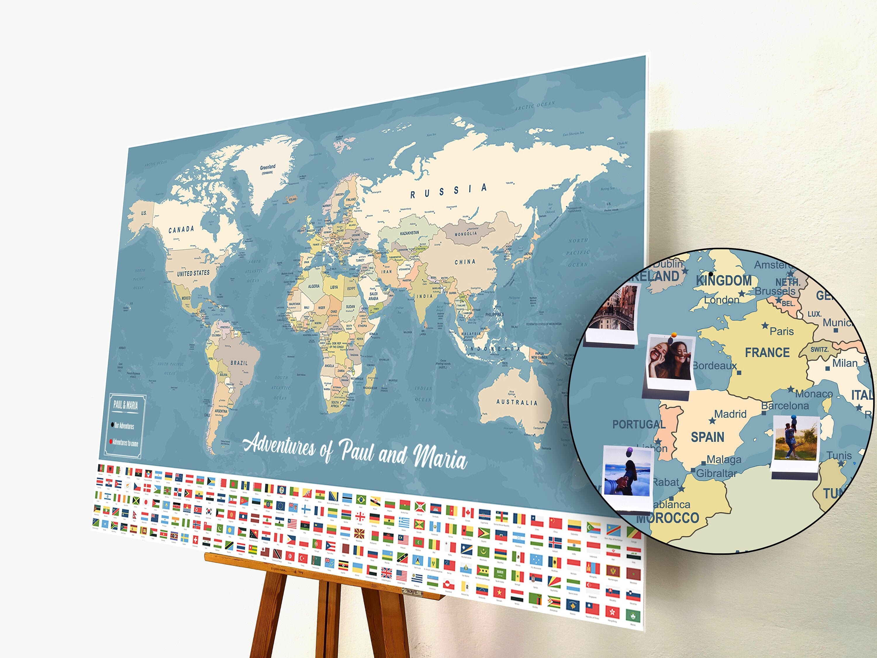 World Map Push Pin Push Pin Map World Map Pin Board Cork - Etsy UK