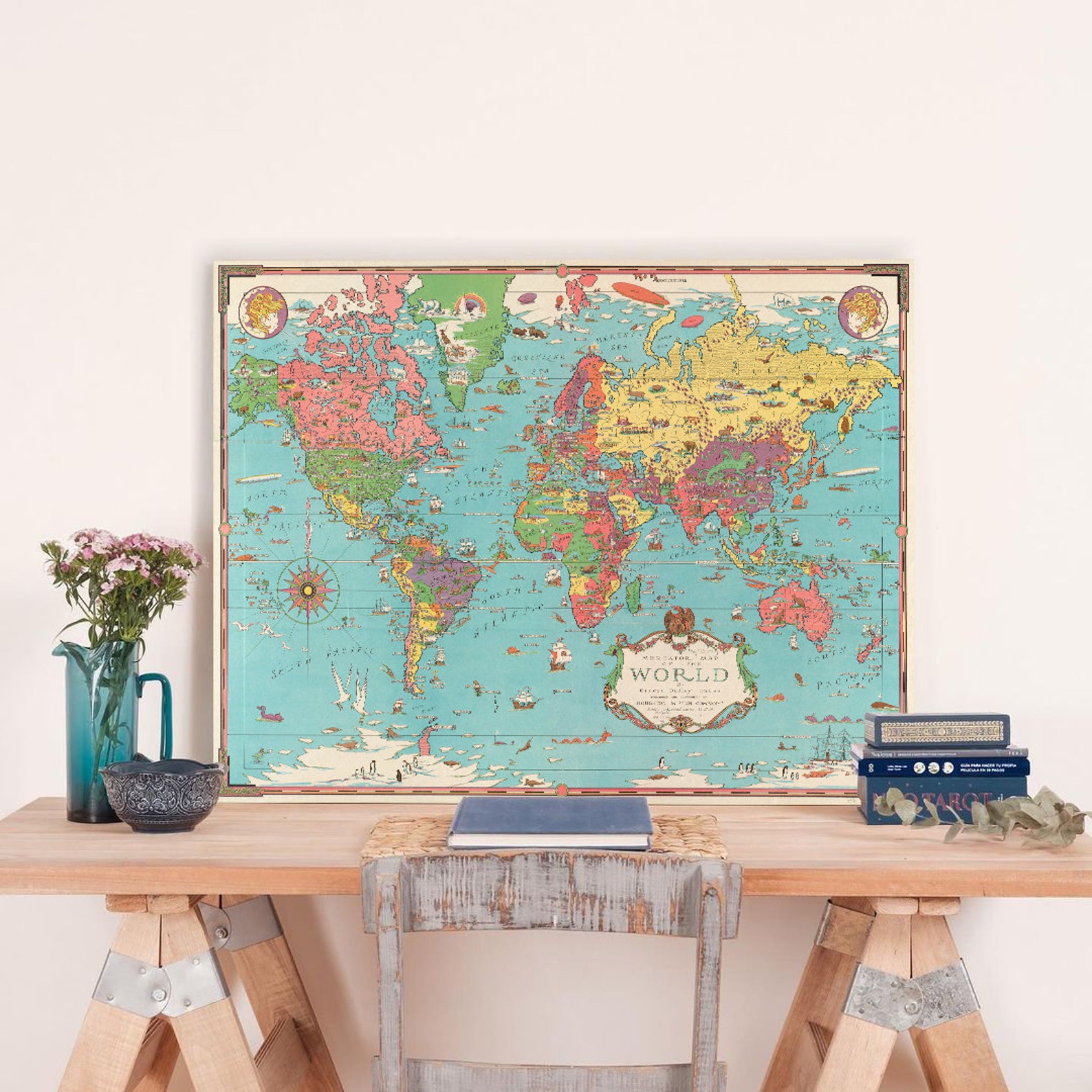 World Map Push Pin Large Push Pin Map World Map Pin Board | Etsy UK