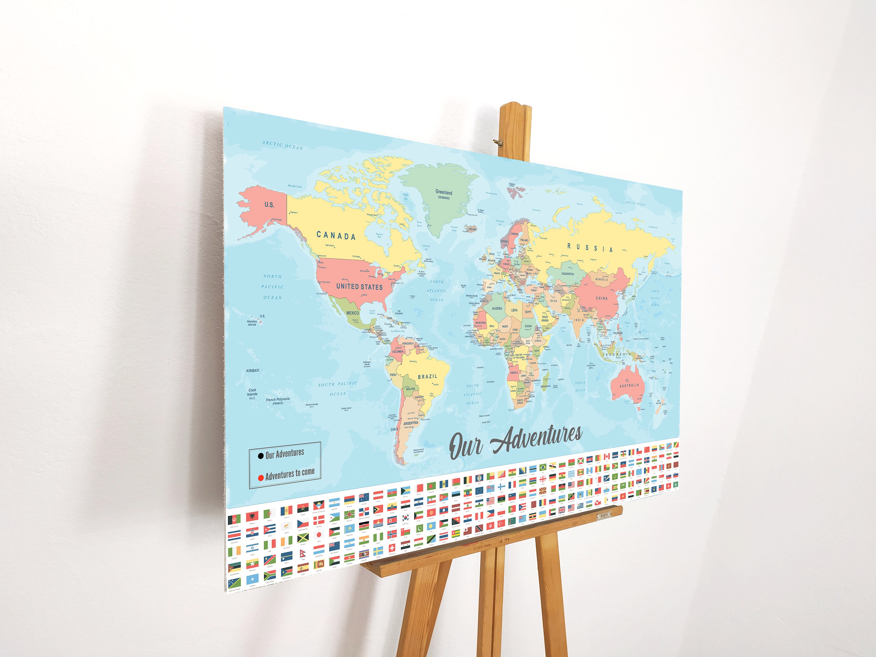 World Map Push Pin Push Pin Map World Map Pin Board Cork | Etsy