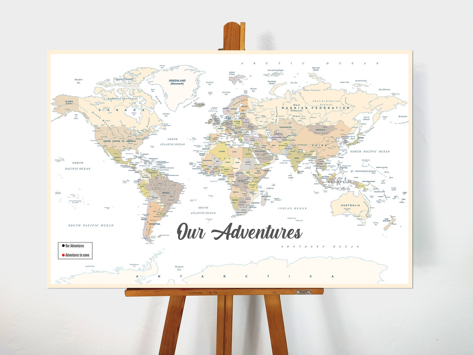 World Map Push Pin Push Pin Map World Map Pin board Cork | Etsy