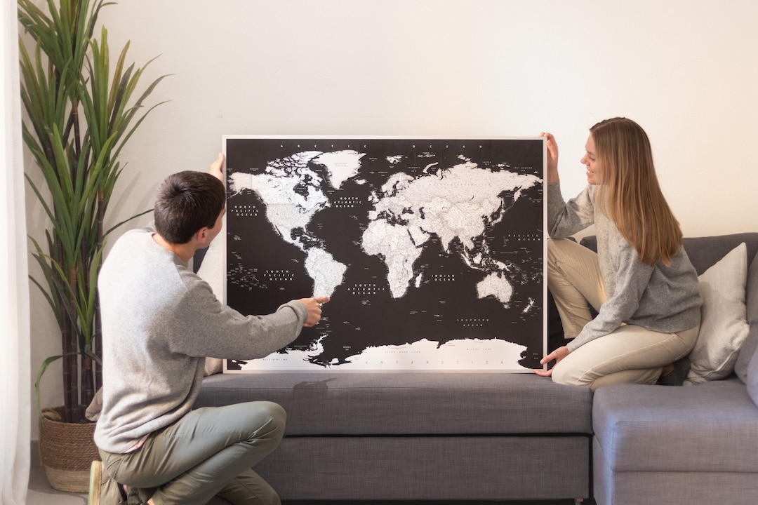 Push Pin World Map, Travel Pin Board, Detailed and Accurate ...