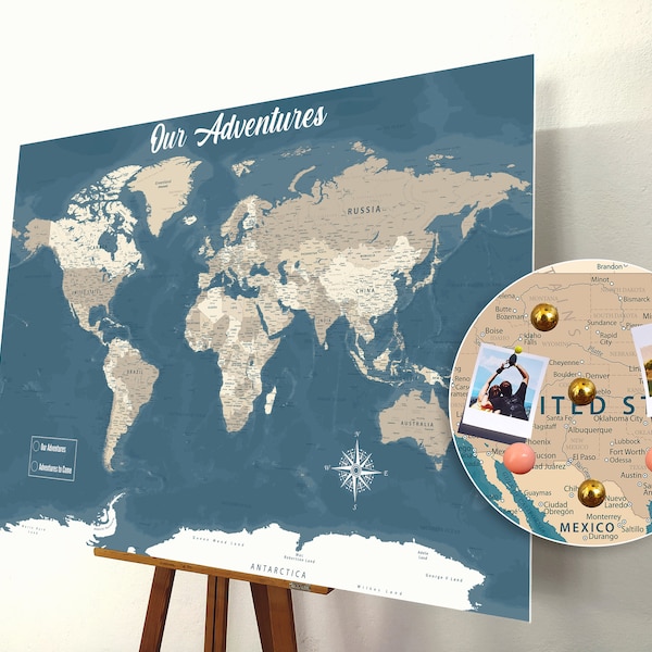 Maps of World Pin - Etsy UK