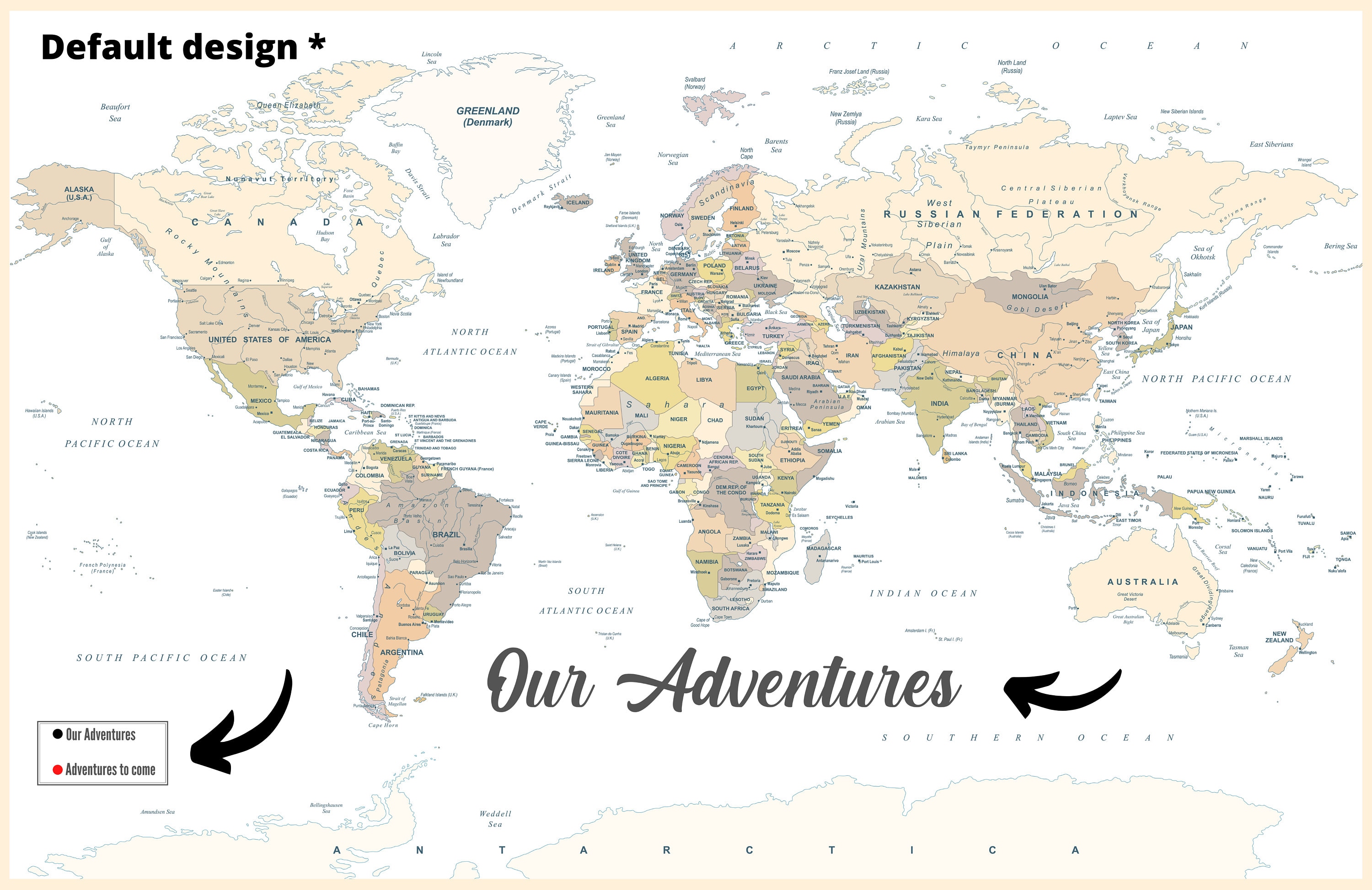 World Map Push Pin Push Pin Map World Map Pin board Cork | Etsy