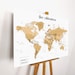 World Map Push Pin, Push Pin Map, World Map Pin Board, Cork World Map ...