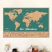 World Map Push Pin, Push Pin Map, World Map Pin Board, Cork World Map ...