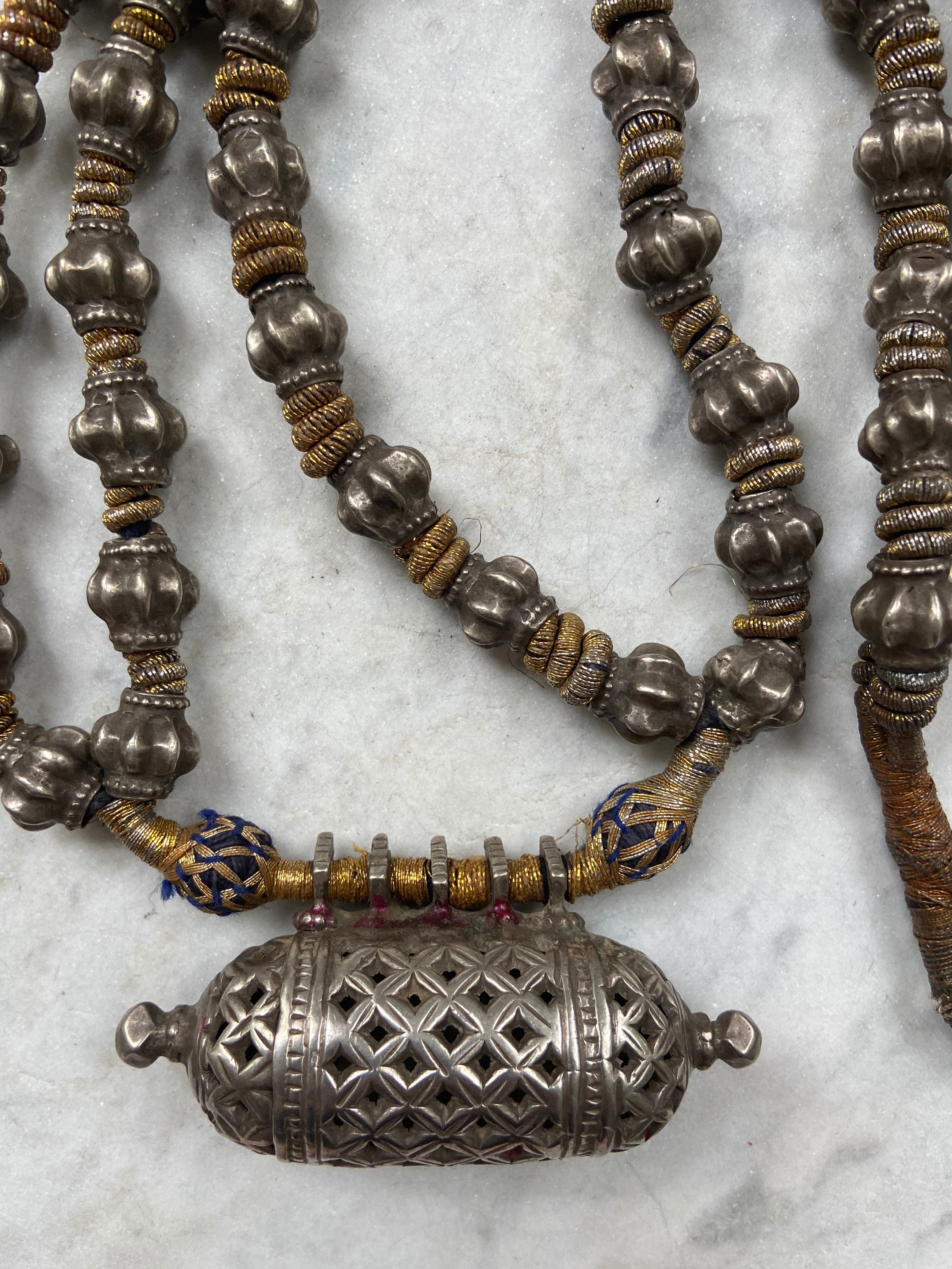 Antique Silver Necklace From Pakistan - Etsy