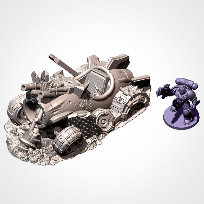 Crashed Orc Buggies | 40k | 28mm Tabletop Wargames | Diorama - Etsy