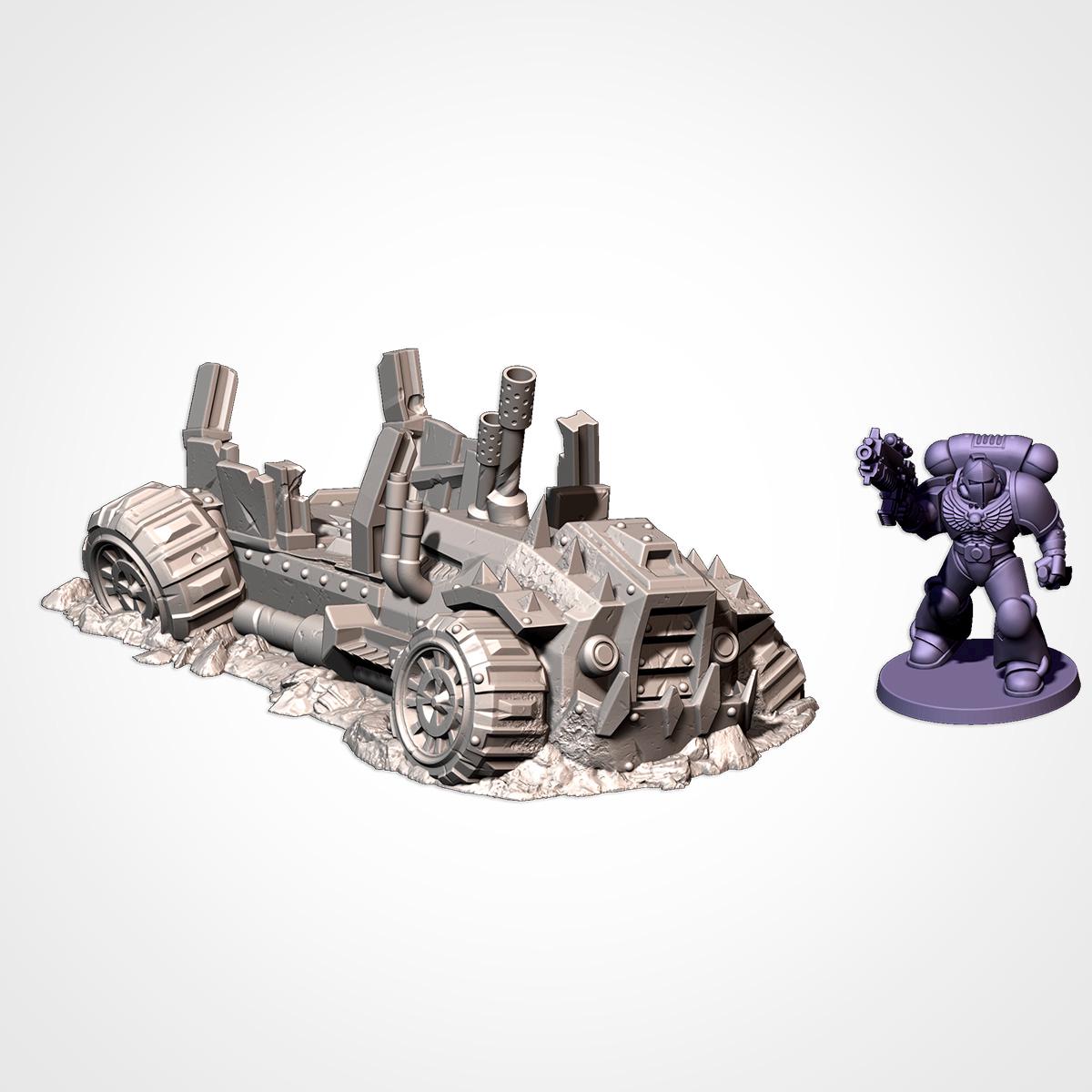 Crashed Orc Buggies | 40k | 28mm Tabletop Wargames | Diorama - Etsy