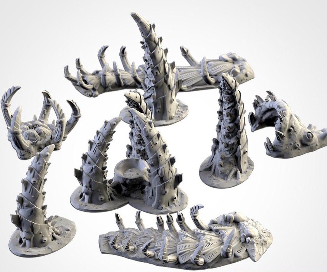 Sci-fi Terrain | Alien Spires | 40k 28mm Tabletop Wargames - Etsy