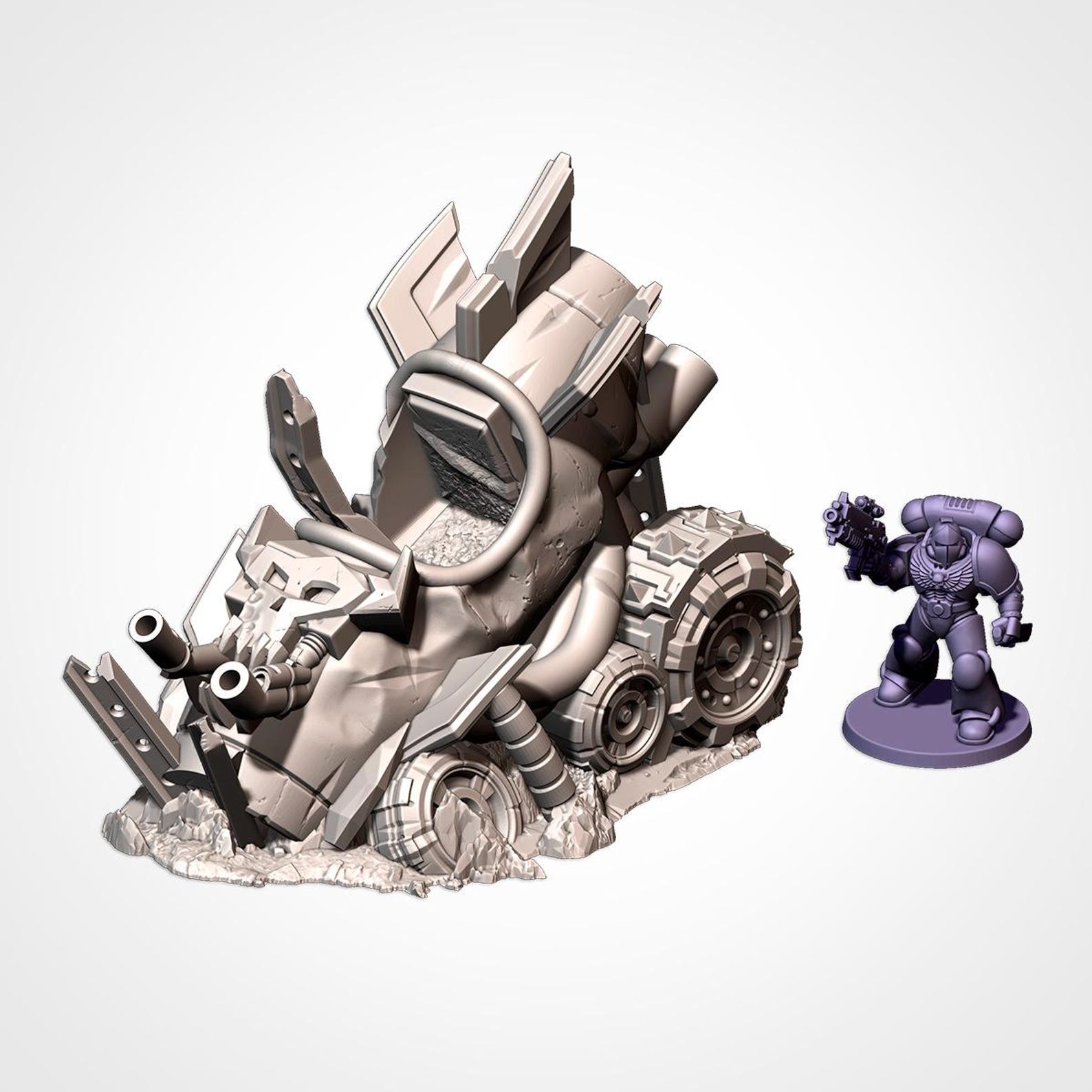 Crashed Orc Buggies | 40k | 28mm Tabletop Wargames | Diorama - Etsy