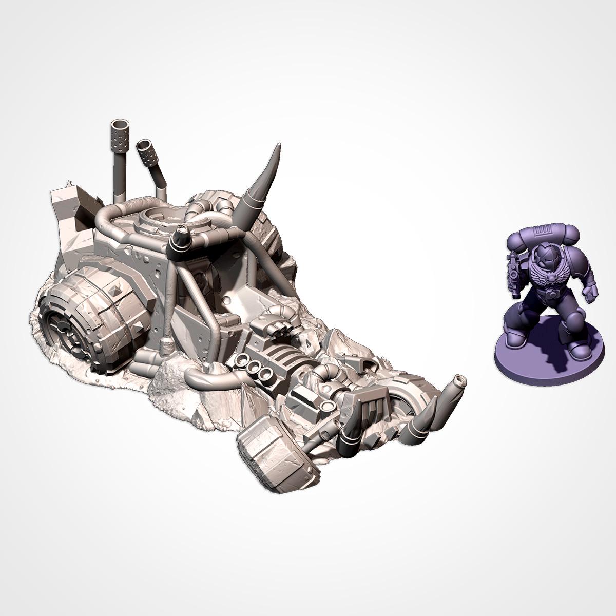 Crashed Orc Buggies | 40k | 28mm Tabletop Wargames | Diorama - Etsy