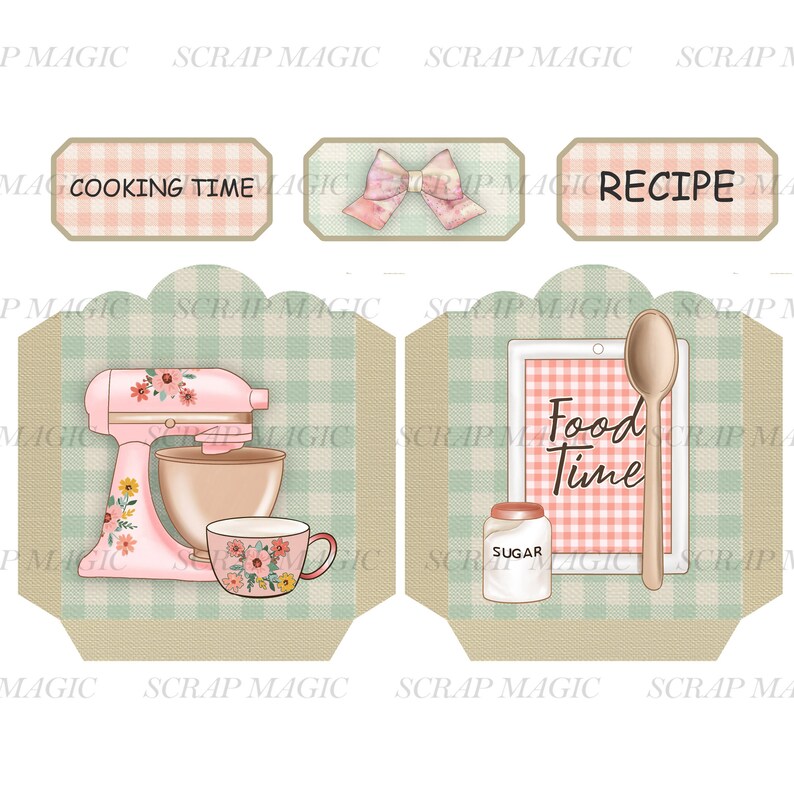 Cooking Junk Journal, Ephemera, Add on Digital Kit, Instant Download ...