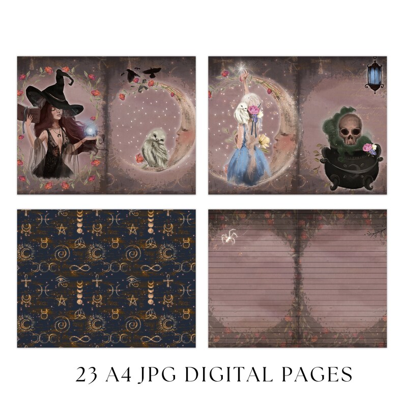 Witch Junk Journal, Digital Kit, Instant Download, Srap Book Printables ...
