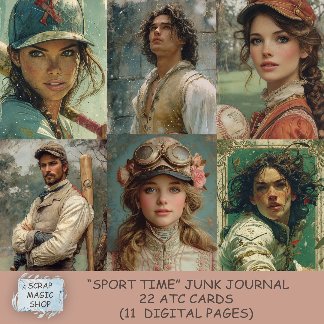 Vintage Sports Junk Journal, Digital Kit, Instant Download, Printable ...