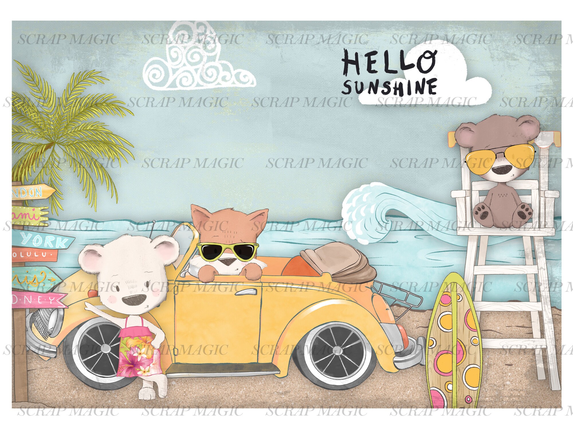 Beach Junk Journal, Digital Kit, Printable Collage Sheets, Instant ...