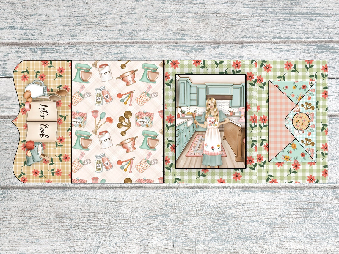 Cooking Junk Journal Folio Kit, Loaded Folder, Kitchen Printables ...