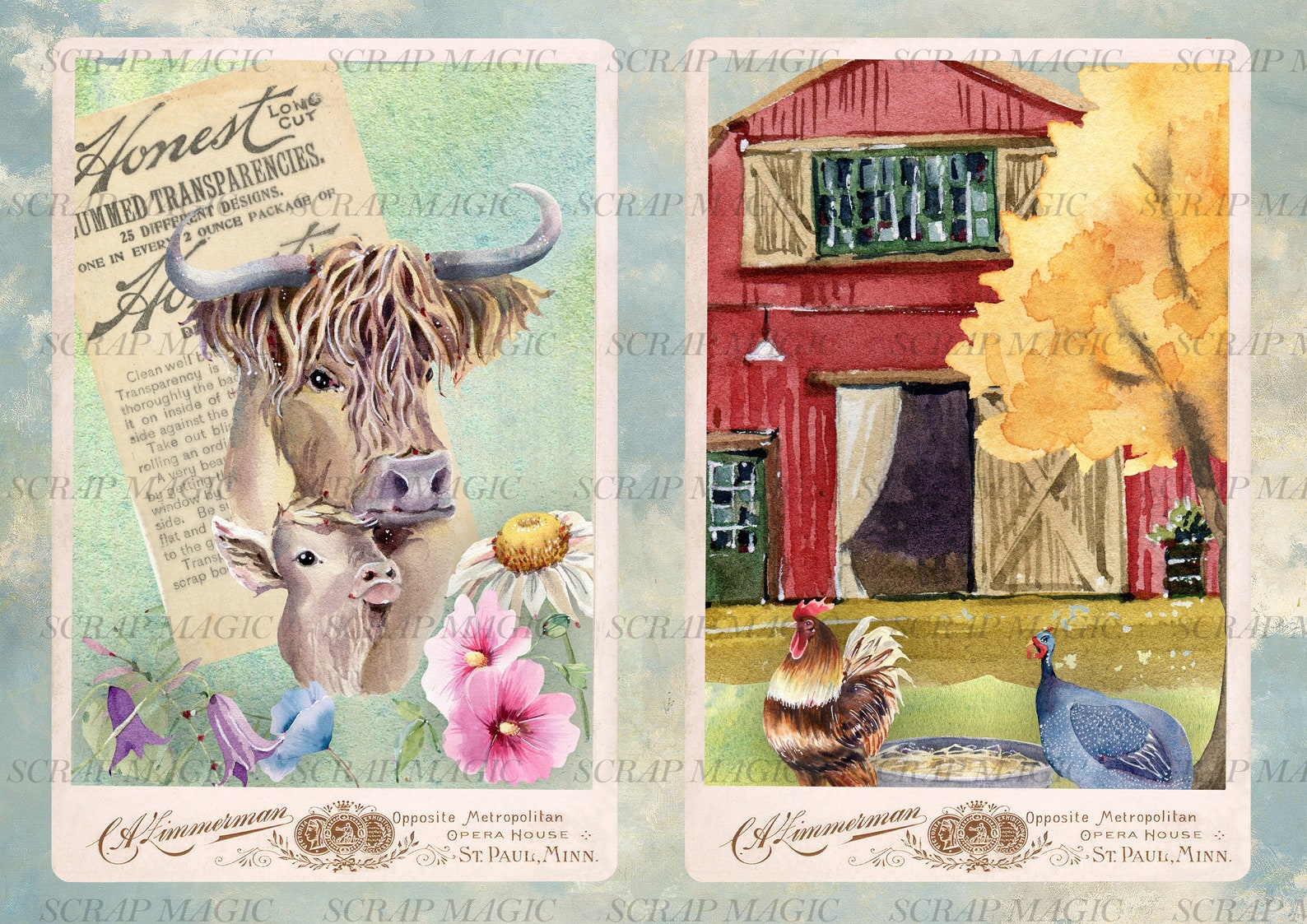 Floral Farm Junk Journal, Digital Kit , Farm Life, Journal Pages ...