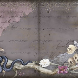 Gothic Junk Journal, Digital Kit, Dark, Witch, Halloween Junkjournals ...
