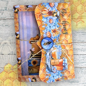 Bee Junk Journal Folio Kit, Loaded Folder, Honey Printables, Yellow ...