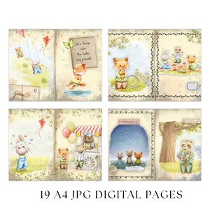 Cute Animals Junk Journal, Digital Kit, Beatrix Potter Style, Instant ...