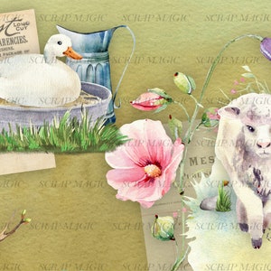 Floral Farm Junk Journal, Digital Kit , Farm Life, Journal Pages ...