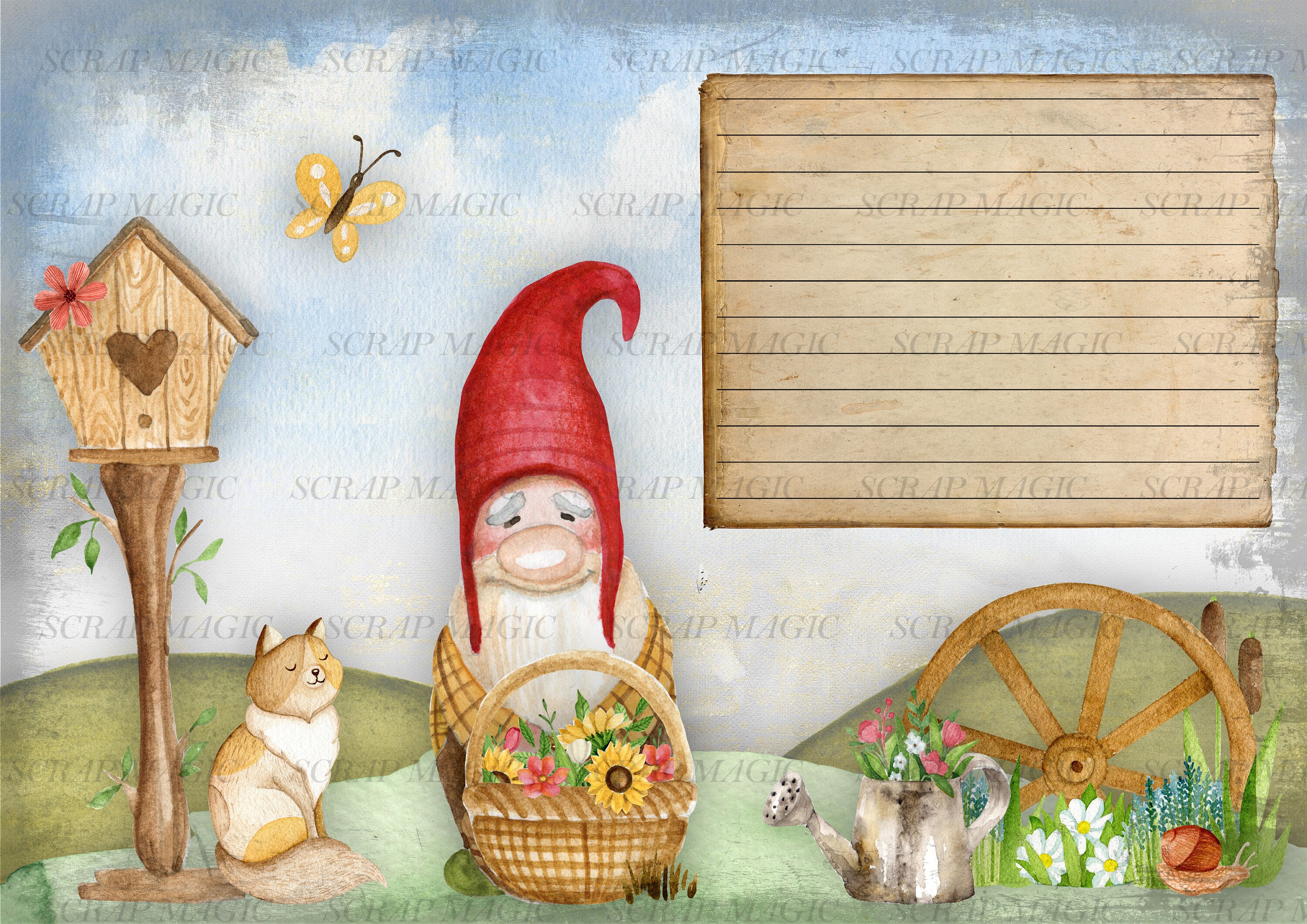 Gnomes Junk Journal Digital Kit Printable Collage Sheets - Etsy UK
