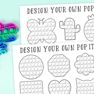 Pop It Printable - Pop It Activity - Pop It Kids Birthday Party ...