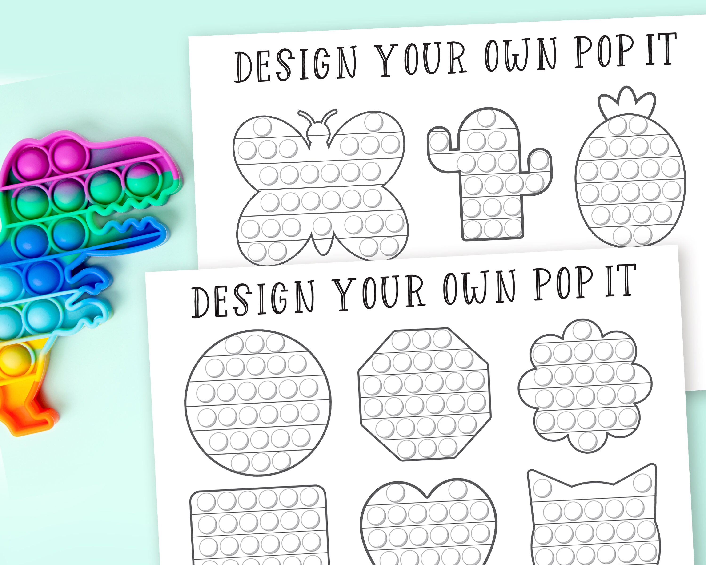 Pop It Printable - Pop It Activity - Pop It Kids Birthday Party ...