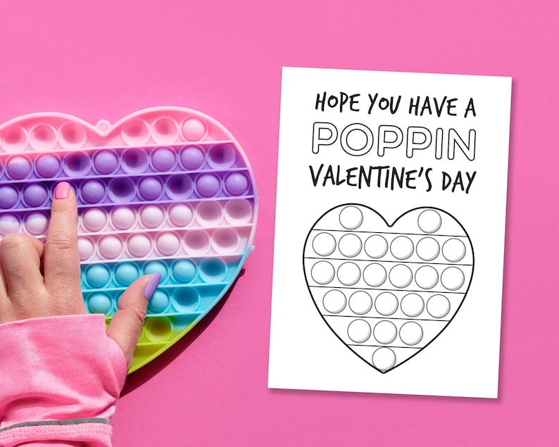 Pop It Valentine Card | Cute Valentine's Card Printable | Valentine ...