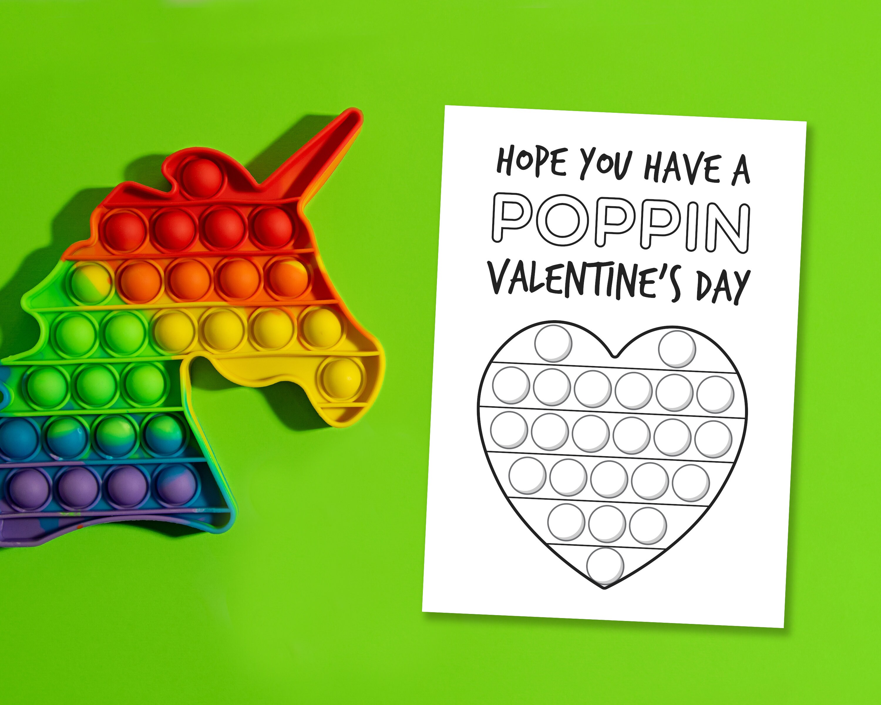 Pop It Valentine Card | Cute Valentine's Card Printable | Valentine ...